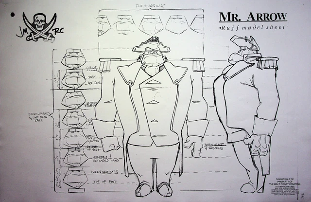 TREASURE PLANET PRODUCTION Animation Character Layout Model SHEET COPY ...
