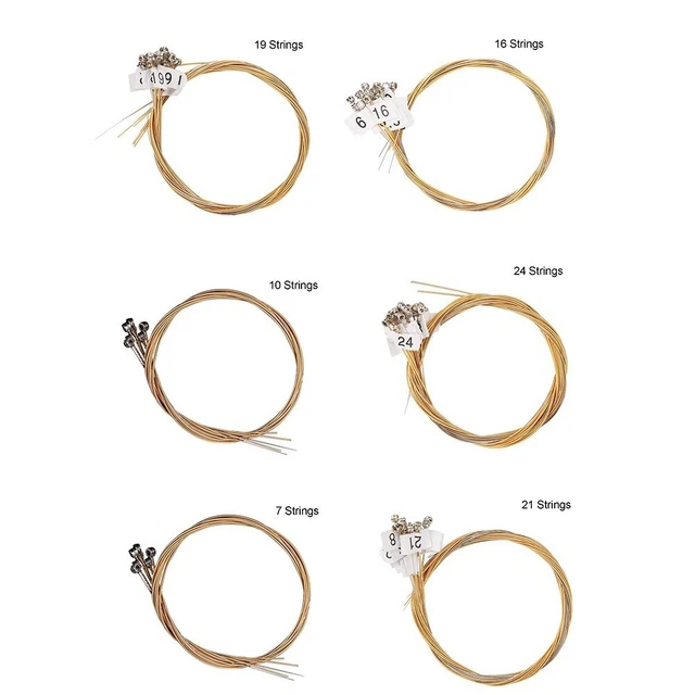 PREMIUM QUALITY REPLACEMENT Strings for Lyre Harp 7 10 16 19 21 24 ...