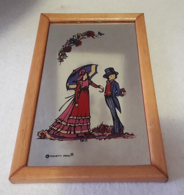 QUADRO A SPECCHIO Vintage Da Collezione Righetti 80 Italia EUR 15,00 ...