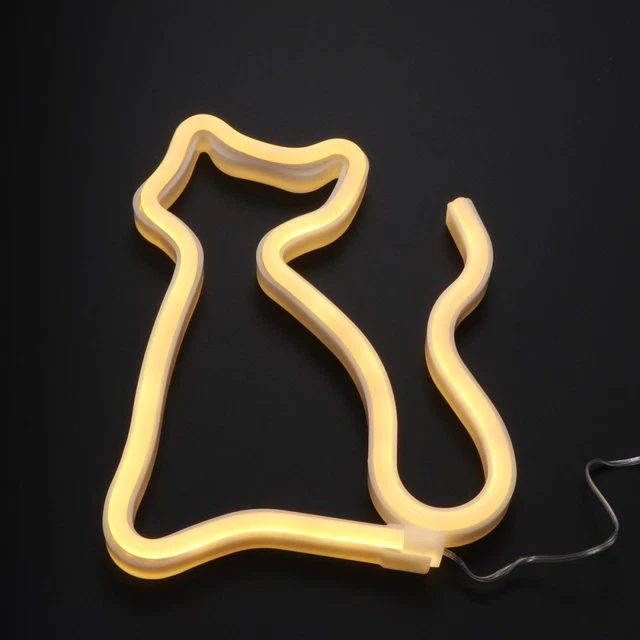 CAT MODELING LAMP Led Cute Light up Neon Sign Kids Night Lights Hanging ...