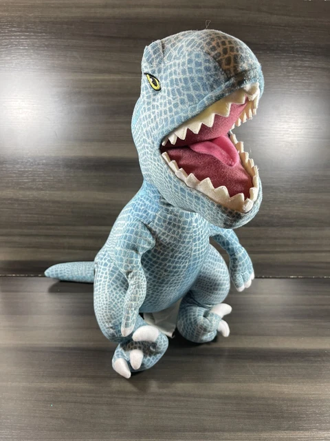 JURASSIC PARK WORLD Blue T-Rex Velociraptor Dinosaur Plush Stuffed ...