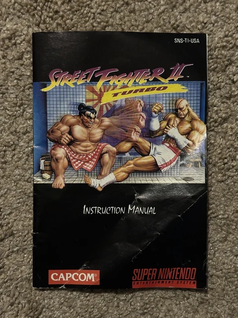STREET FIGHTER II Turbo 2 SNES Super Nintendo manuale di istruzioni solo spedizione gratuita EUR ...