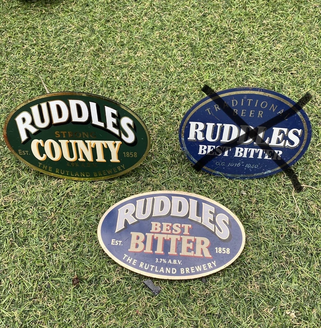 VINTAGE RUDDLES BEST Bitter And Ruddles County Plastic Beer Pump Clips ...