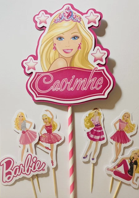 BARBIE CAKE TOPPER Set - personalied with any name! £6.49 - PicClick UK