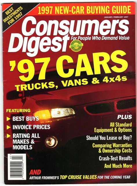VINTAGE 1997 CONSUMERS Digest New Car Buying Guide Magazine £11.70 ...