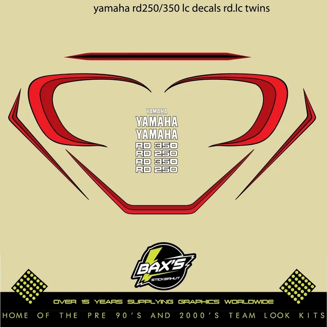 YAMAHA RD 350 Yamaha Rd250 Graphic Set Decals Stickers Kit RD350 RD250 ...
