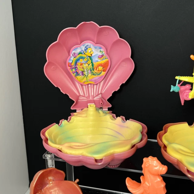 DISNEY ARIEL LITTLE Mermaid Magic Merbaby Shell Playset PARTS Tyco 1993 ...
