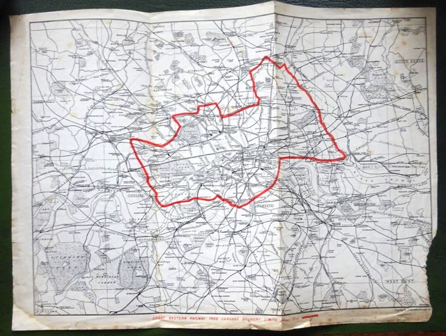 GREAT EASTERN RAILWAY Map of LONDON c1900 ex TT £3.99 - PicClick UK