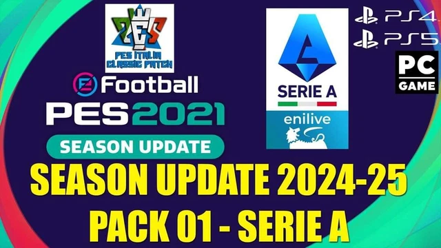 PATCH PES 2021 - SEASON UPDATE 2024-25 - PACK 01 SERIE A EUR 15,00 ...