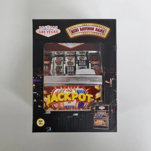 WELCOME TO FABULOUS Las Vegas Mini Savings Bank Money Box Jackpot Slot ...