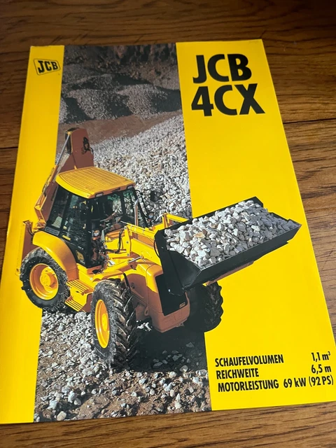 JCB 4CX BACKHOE Loader Brochure AMIL22 £18.84 - PicClick UK