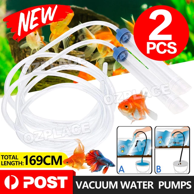 2XFISH TANK CLEANER Syphon Aquarium Gravel Cleaner Siphon Aquarium ...