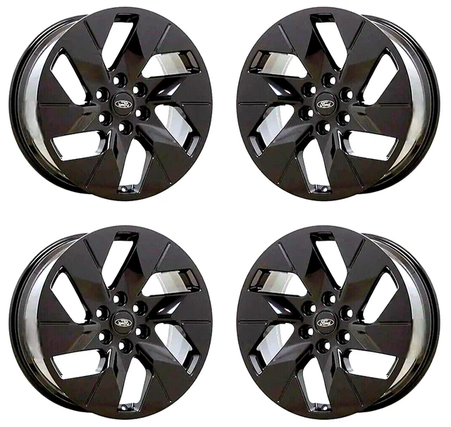 20& FORD F150 Lightning Gloss Black Wheels Rims Factory Oem 10471 2022 ...