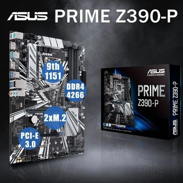 NEW ASUS PRIME Z390-P LGA1151 (Intel 8th /9th Gen) ATX Motherboard w ...