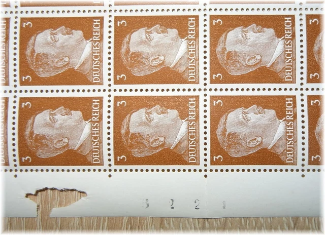 M7 GERMAN REICH Adolf Hitler 782 complete SHEET MNH ** £7.75 - PicClick UK