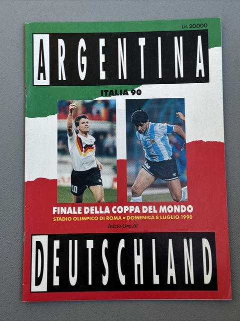 RARE 1990 WORLD Cup final programme West Germany v Argentina MARADONNA ...