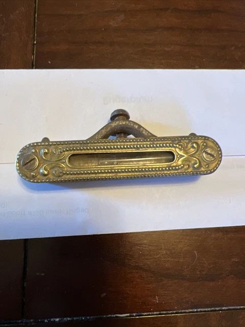 ANTIQUE CAST IRON Level 3 5 Long Single Vial Ornate Pocket Size 22 00 antique-cast-iron-level-3-5-long-single-vial-ornate-pocket-size-22-00