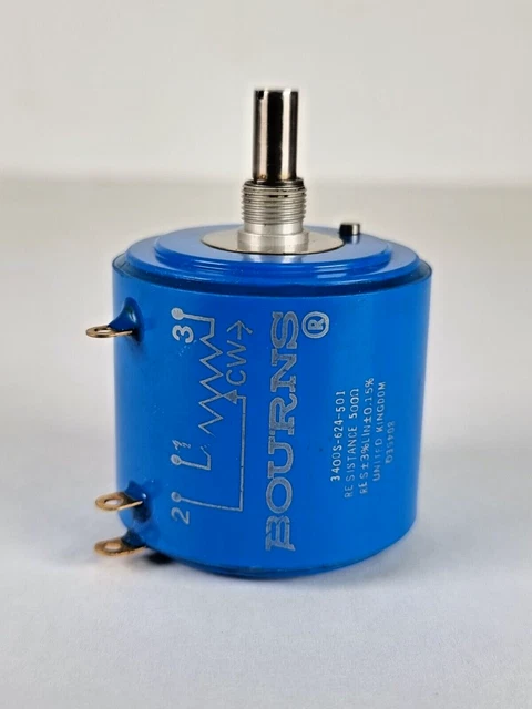 BOURNS 3400S-624-501 PRECISION 10 Turns Potentiometer 500Ω - 3400 - 8045EQ - NOS £39.99 ...