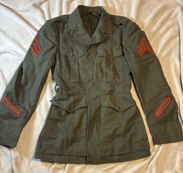 WWII WW2 USMC Marine Corps Service Dress Uniform Wool Jacket £28.71 ...