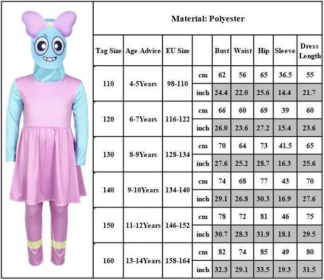 DANDYS WORLD POPPY Boxten Costume Fancy Dress Cosplay Party for Kids ...