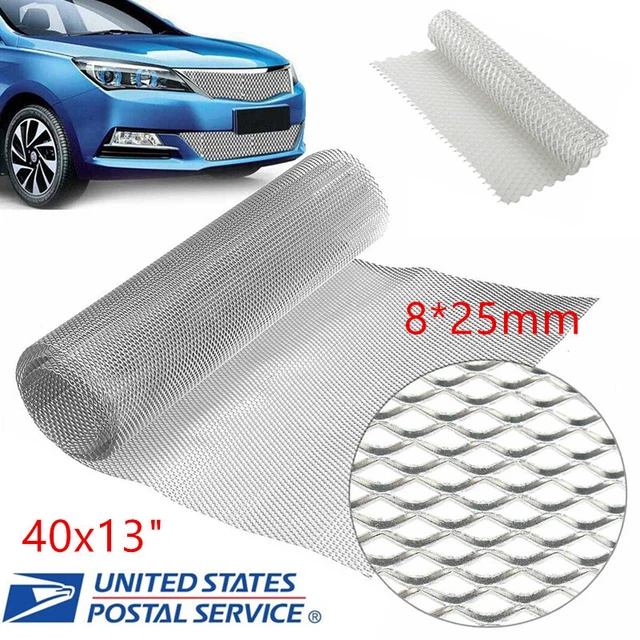 ALUMINUM CAR GRILLE Mesh Net Sheet Rhombic Auto Net Mesh Grill ...