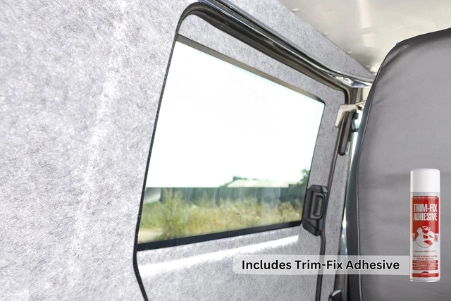 10 SQM CAMPER Van Lining Carpet Kit Super Stretch Inc 5 Cans of Trimfix ...