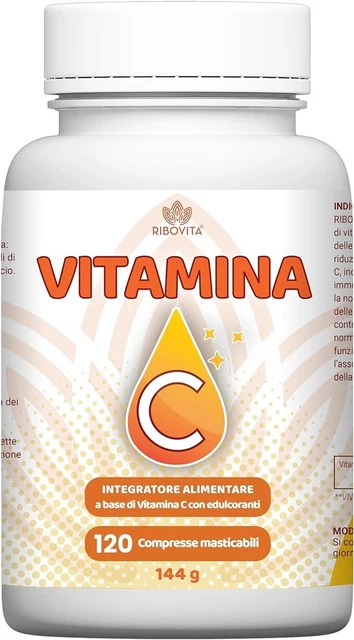 VITAMINA C 1000MG pura naturale integratore difese immunitarie Marca ...