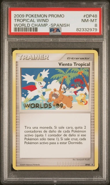 POKEMON TROPICAL WIND DP48 Spanish Worlds 2009 PSA 8 NM-MINT HW1 EUR 1 ...