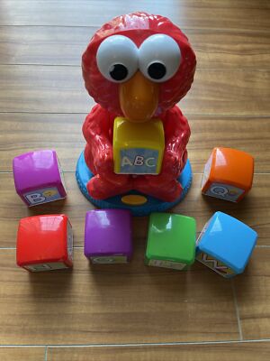 SESAME STREET ELMO Find & Learn Alphabet Blocks Educational ABC Toy ...
