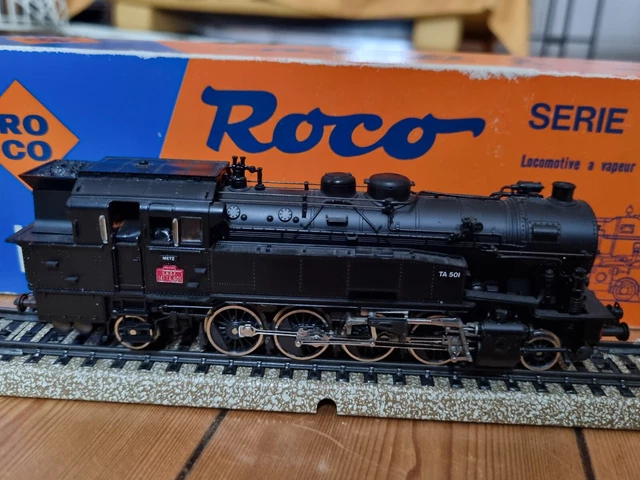 LOCO VAPEUR SNCF HO 141TA ROCO transformée 3 rails CA digitalisée pour ...