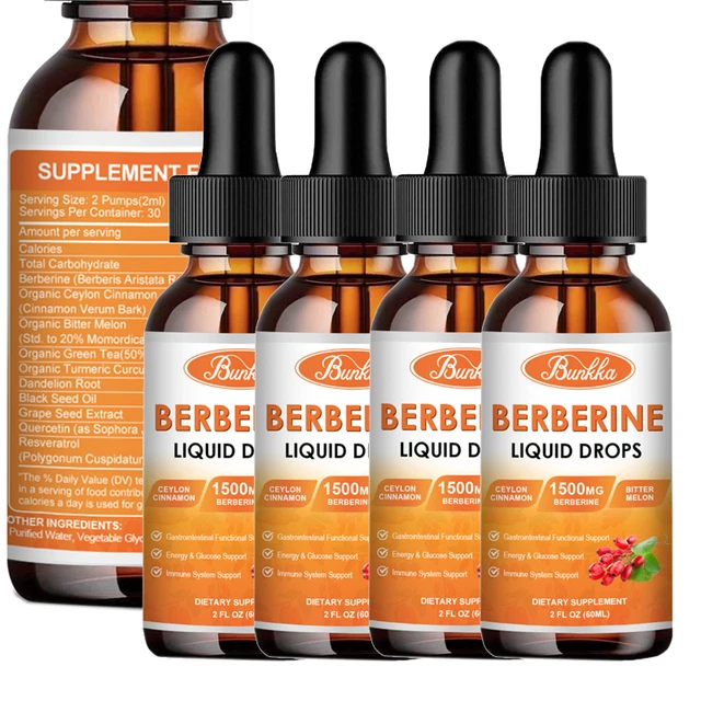 ORGANIC BERBERINE EXTRACT Liquid Drops with Ceylon Cinnamon | Blood ...