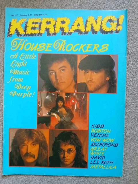 KERRANG MAGAZINE ISSUE 137 Deep Purple Venom £7.99 - PicClick UK