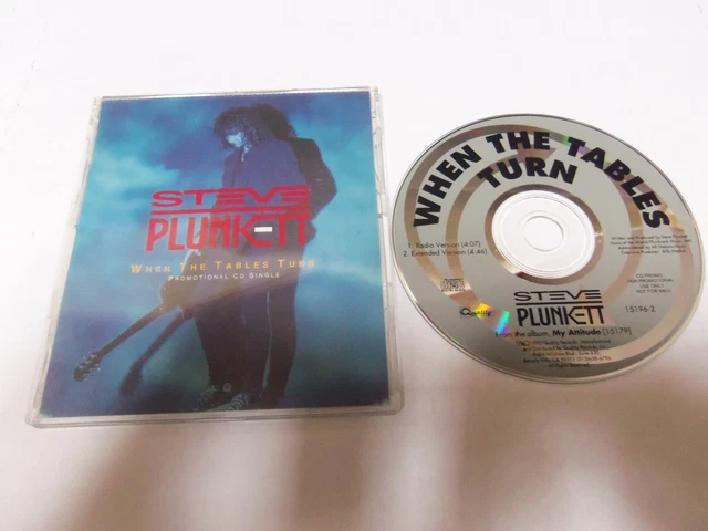 STEVE PLUNKETT.....WHEN THE Tables Turn... Cd Promo Single... Rare ...