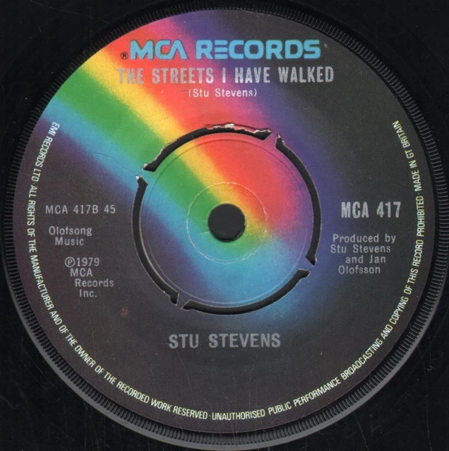 STU STEVENS MAN From Outer Space 7" vinyl UK MCA 1979 Four prong label ...