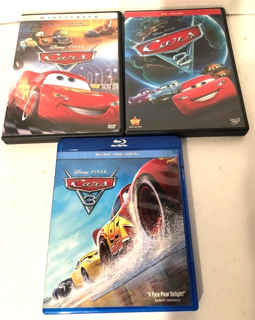 BLU-RAY DVD COMBO Lot Disney Pixar Cars 1 2 3 Lightning McQueen Kids Movies £9.45 - PicClick UK