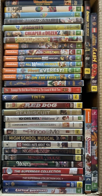 34 KIDS DVDS Kids Children Movies Bundle Bulk Lot -PRE OWNED #3012 $79. ...