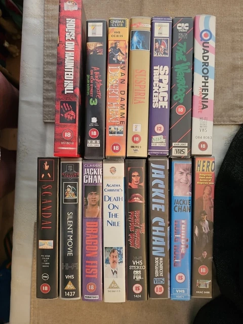 VHS BUNDLE 15 Tapes Horror Action Big Box Ex Rental £40.00 - PicClick UK