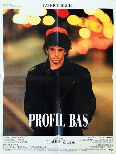 AFFICHE PLIÉE 60X80CM PROFIL BAS (1993) Patrick Bruel, Didier Bezace EC ...