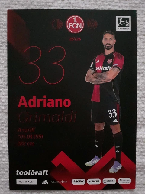 AUTOGRAMMKARTE ADRIANO GRIMALDI 1. FC Nürnberg Saison 2025/2026 EUR 1,00 - PicClick DE