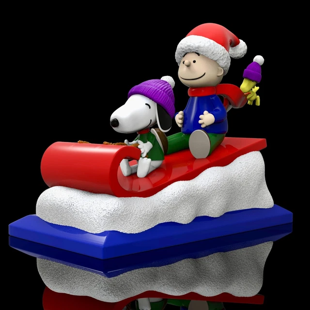 UNPAINTED PEANUTS SNOOPY Christmas Diorama 3D Printed Model Kit 7" Tall ...