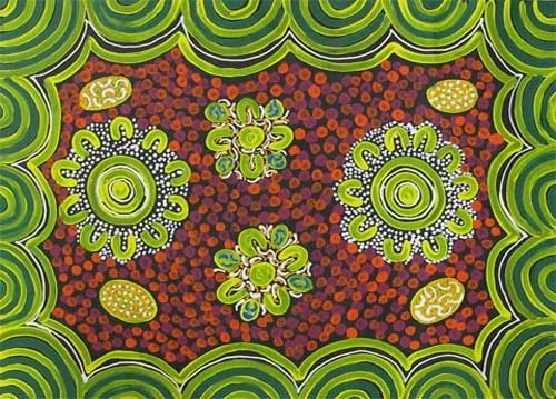 WARRINA DESIGNS AUSTRALIAN Aboriginal Art indigenous Painting Canvas ...