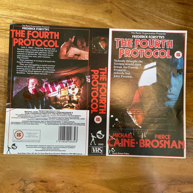 THE FOURTH PROTOCOL ex rental vhs Promo Sleeve- Rank Video. Sleeve Only ...