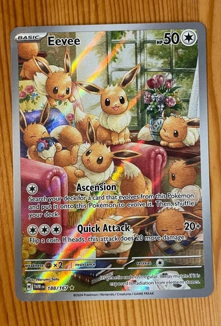 EEVEE 188/167 POKEMON Twilight Masquerade Illustration Rare Englisch ...