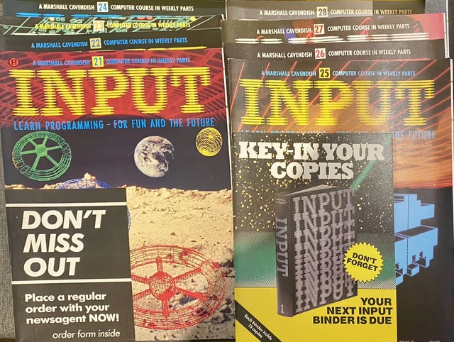 INPUT MAGAZINE MARSHALL Cavendish Issues 21-28 1984 Computer ...
