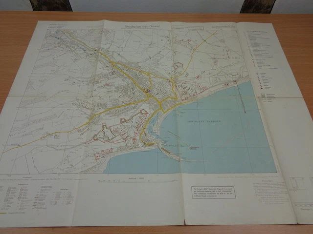 WW2 &RESTRICTED& GERMAN "STREET PLAN" map of KEY MILITARY TARGETS in ...