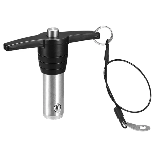 T HANDLE LOCKING Pins, Push-Button Quick Release Pin with Lanyard (20mm ...