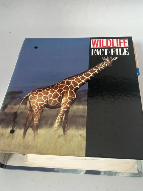 LARGE BINDER FOLDER Wildlife Fact File Animal Information Back Wallet ...
