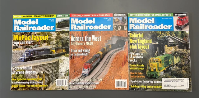 LOT OF 3 - Model Railroader Magazine June 2000, September & October ...