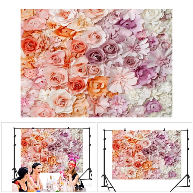 150*90CM MULTICOLOR FLOWER Wall Baby Photography Backdrops Cloth Party ...