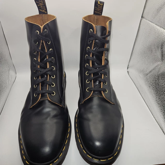 DR. MARTENS 1460 Pascal Boots Men's UK 11 Black Leather Lace Up Vintage ...